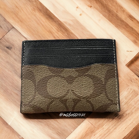 Coach | Bags | Coach Blackkhaki Cardholder Brand New Wtag | Poshmark